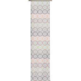 Schiebegardine WIRTH, B:60cm H:225cm, rosa, Jacquard, Baumwolle, Polyester, Wohnzimmer, Gardinen, "Zirbello"