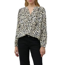 s.Oliver Damen Klassische Bluse, wei&szlig;, Gr. 36, bedruckt, Web, Obermaterial: 100% Viskose, Blusen, mit All-Over Print