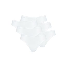 Sloggi Damen Slip "Slip 6er Pack", Gr. 38, wei&szlig;, Obermaterial: 88% Polyamid PA. 12% Elasthan EL., Unterhosen