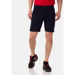 Cipo & Baxx CIPO & BAXX Herren Stoffhose "Shorts", blau, Gr. 38, unifarben, 97% Baumwolle, 3% Elasthan, Hosen, im unifarbenen Look