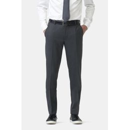MEYER Herren Anzughose "Bonn", grau, Gr. 54, unifarben, 53% Polyester, 45% Wolle, 2% Elasthan, Hosen, mit 4-Way-Stretch