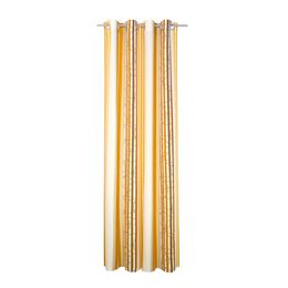 Vorhang WIRTH, B:135cm H:220cm, orange, Polyester, Wohnzimmer, Gardinen, "Soliera"