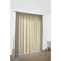 Vorhang WIRTH, B:132cm H:225cm, gr&uuml;n, Jacquard, Baumwolle, Polyester, Wohnzimmer, Gardinen, "Torbole"
