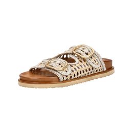 Inuovo Damen Pantolette "Inuovo Pantoletten Leder", Gr. 36, wei&szlig;, Leder, Schuhe