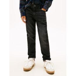 Tommy Hilfiger Jungen Gerade Jeans "MODERN STRAIGHT WASHED BLK DENIM", blau, Gr. 5, unifarben, Denim/Jeans, Obermaterial: 99% Baumwolle, 1% Elasthan,