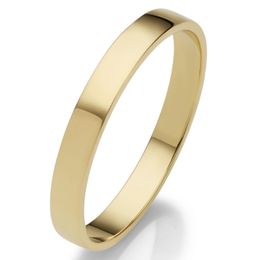 Firetti Damen Trauring "Schmuck Geschenk Gold 375 Hochzeit Ehering "LIEBE"", 69, ohne Brillanten, Gelbgold 375, 3mm, gold, Gelbgold 375, Fingerringe,
