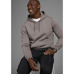MAN'S WORLD MAN'S WORLD Herren Kapuzensweatshirt, grau, Basic, Gr. S, unifarben, angeraute Sweatware, Obermaterial: 60% Baumwolle, 40% Polyester. Kapuzenfutter: