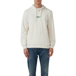 s.Oliver Herren Hoodie, beige, Gr. XXXL, unifarben, Sweatware, Obermaterial: 70% Baumwolle, 30% Polyester, Sweatshirts, mit Logo Schriftzug