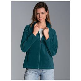 TRIGEMA Damen Fleecejacke "TRIGEMA Taillierte Fleecejacke", blau, Gr. XXXL, Fleece, 100% Polyester, Jacken