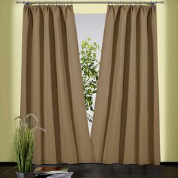 Weckbrodt-Gardinen Vorhang WECKBRODT, B:135cm H:230cm, braun, Baumwolle, Polyester, Wohnzimmer, Gardinen, "Sento", Baumwolle, blickdicht, matte Struktur, unifarben,