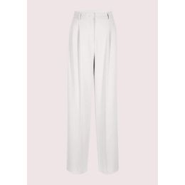Madeleine Mode MADELEINE Damen Bundfaltenhose "Palazzohose Weite Bundfaltenhose mit Formbund", wei&szlig;, Gr. 44, Obermaterial: 62% Polyester PES. 26% Viskose CV. 9%