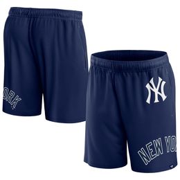 Fanatics M&auml;dchen Sporthose "Fanatics Shorts New York Yankees Mesh", blau, Gr. XXXL, 100% Polyester, Hosen