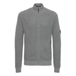 INDICODE Herren Strickjacke "Strickjacke IDRevil", grau, Gr. L, Obermaterial: 70% Baumwolle CO recyc.. 30% Polyester PES., Strickjacken