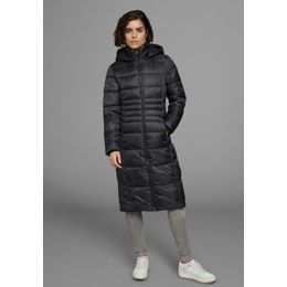 Kangaroos Damen Steppmantel, schwarz, Gr. 36, kontrastfarbene Details, unifarben, Web, Obermaterial: 100% Polyester. Futter: 100% Polyester.