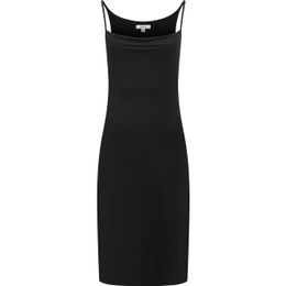 Ragwear Damen Sommerkleid "Saturia", schwarz, Gr. M, Material: 48% Viskose, 47% Polyester, 5% Elasthan, Kleider, Knielanges, leichtes Midikleid
