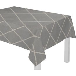 Tischdecke Adam, B:130cm L:190cm, grau, Bio-Baumwolle, Tischdecken, "Casket Valdelana Light", aus 100% Bio-Baumwolle