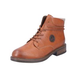 Rieker Damen Schn&uuml;rstiefelette "Rieker Stiefelette Lederimitat", Gr. 37, braun, Lederimitat, Schuhe