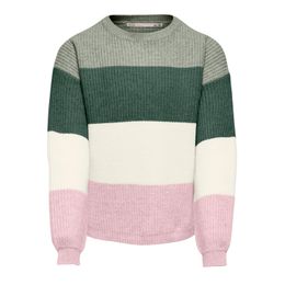 KIDS Only Jungen Strickpullover "KOGSANDY L/S STRIPE PULLOVER KNT NOOS", rosa, Gr. 158, gestreift, Strick, Obermaterial: 50% Viskose, 27% Nylon, 23%