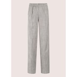 Madeleine Mode MADELEINE Damen B&uuml;gelfaltenhose "Hose Weite Hose mit B&uuml;gelfalten", wei&szlig;, Gr. 18, Obermaterial: 47% Viskose CV. 27% Polyester PES. 26% Leinen LI.,