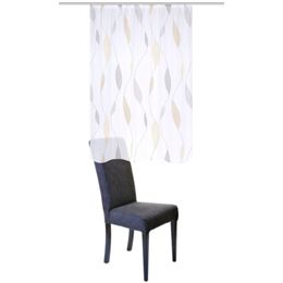Vorhang Home Wohnideen, B:140cm H:175cm, gelb, Voile, Polyester, Wohnzimmer, Gardinen, "PAOLO", Kr&auml;uselbandschal PAOLO bedruckt