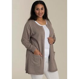 SANDGAARD Damen Cardigan "Helsinki", beige, Gr. 40, unifarben, Feinstrick, Obermaterial: 82% Viskose, 15% Nylon, 3% Elasthan, Strickjacken, in