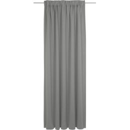 Vorhang Adam, B:142cm H:245cm, grau, Jacquard, Baumwolle, Wohnzimmer, Gardinen, "Uni Collection light", aus 100% Bio-Baumwolle