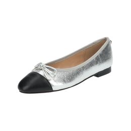 Steve Madden Damen Ballerina "Steve Madden Ballerinas Leder/Synthetik", Gr. 36, silber, Leder, Synthetik, Schuhe