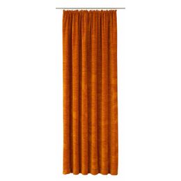 Vorhang WIRTH, B:132cm H:145cm, orange, Chenille, Polyacryl, Wohnzimmer, Gardinen, "Holmsund 288g/qm"