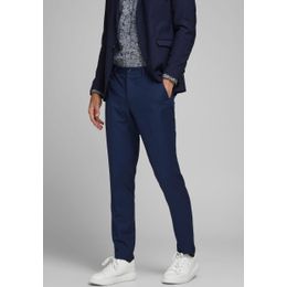 Jack & Jones JACK & JONES Herren Anzughose "JPRFRANCO Hose mit schmalem Bein und cleanem Look", blau, Gr. 56, unifarben, Web, Obermaterial: 78% Polyester, 17%