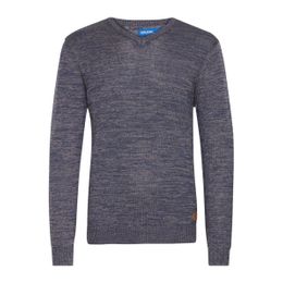 Blend Herren Strickfleece-Pullover "Strickpullover BHDansel", blau, Gr. L, Obermaterial: 50% Baumwolle CO. 50% Polyacryl PAN., Pullover