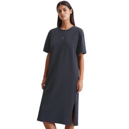 Marc O'Polo MARC O'POLO Damen Nachthemd "Heavy Jersey-Woven", Gr. M, blau, Jersey, Obermaterial: 100% Baumwolle, unifarben, Kleider, mit hohen Seitennaht-Schlitze