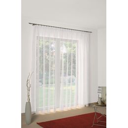 Gardine WIRTH, B:300cm H:245cm, orange, Polyester, Wohnzimmer, Gardinen, "7227", Store - Faltenband 1:3