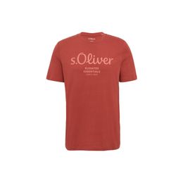 s.Oliver Herren T-Shirt "T-Shirt Logo T-Shirt 1er Pack", rot, Gr. L, Obermaterial: 100% Baumwolle CO., Shirts