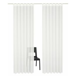 Gardine OTTO HOME, B:140cm H:175cm, beige, Polyester, Wohnzimmer, Gardinen, "REGINA", Vorhang, Fertiggardine, 2-er Set, transparent, modern