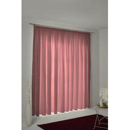Vorhang Adam, B:145cm H:145cm, rot, Jacquard, Baumwolle (Bio-Baumwolle), Wohnzimmer, Gardinen, "Graphic Ventus", aus 100% Bio-Baumwolle