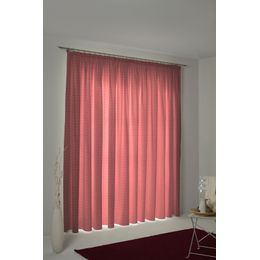 Vorhang Adam, B:145cm H:225cm, rot, Jacquard, Baumwolle (Bio-Baumwolle), Wohnzimmer, Gardinen, "Graphic Ventus", aus 100% Bio-Baumwolle