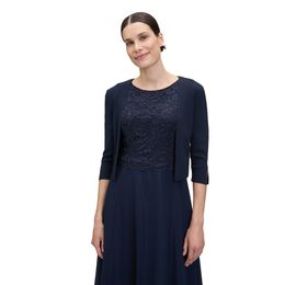 Vera Mont Damen Strickjacke "Damen Strickbolero langarm", blau, Gr. XS, Strick, Obermaterial: 62% Viskose, 34% Polyamid, 4% Elasthan., Strickjacken,