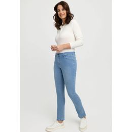 WONDERJEANS Damen Slim-fit-Jeans "Classic", blau, Gr. 40, unifarben, Denim/Jeans, Obermaterial: 58% Baumwolle, 21% Polyester, 19% Viskose, 2%