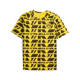 Puma Damen Trainingsshirt "Borussia Dortmund Aufw&auml;rmtrikot Herren", gelb, Gr. M, bedruckt, Obermaterial: 100% Polyester, Shirts