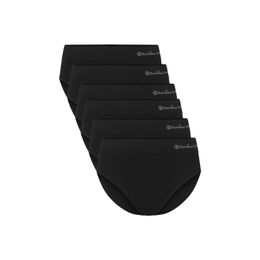 Bamboo basics Damen Slip "Slip BELLE 6er Pack", Gr. M, schwarz, Obermaterial: 80% Viskose CV. 13% Polyamid PA. 7% Elasthan EL., Unterhosen