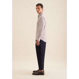 Seidensticker Herren Businesshemd "Schwarze Rose", braun, Gr. 38, gestreift, 100% Baumwolle, Hemden, Slim 1/1 Kentkragen Gestreift