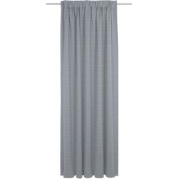 Vorhang Adam, B:142cm H:245cm, blau, Jacquard, Baumwolle, Wohnzimmer, Gardinen, "Graphic Ventus Light", aus 100% Bio-Baumwolle