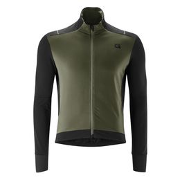 Gonso Herren Radtrikot "BAVELLA", gr&uuml;n, Gr. XL, 87% Polyester; 13% Elasthan, Trikots, Herren langarm Fahrradtrikot mit effizienter W&auml;rmeisolierung