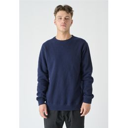 Cleptomanicx Herren Sweatshirt "Noitch", blau, Gr. XL, unifarben, 45% Wolle, 37% Baumwolle, 18% Polyamid, Sweatshirts, aus gebondeter Wolle