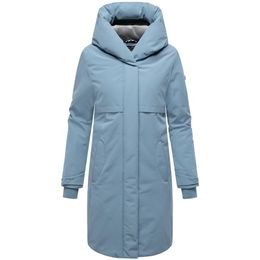 Navahoo Damen Wintermantel "Domingaa 14", blau, Gr. L, Obermaterial: 100% Polyester. Futter 1: 95% Polyester, 5% Elasthan. Futter 2: 100% Polyester.