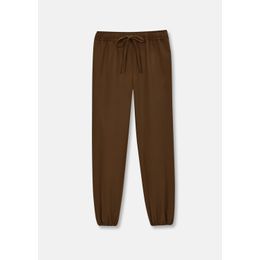 Madeleine Mode MADELEINE Damen Stoffhose "Hose Weite Hose mit elastischem Schlupfbund", braun, Gr. 18, Obermaterial: 67% Polyester PES. 29% Viskose CV. 4% Elasthan
