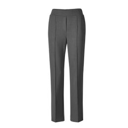 GOLDNER Damen Chinohose "Weite Stoffhose VERA mit Biesen", grau, Gr. 38, Obermaterial: 50% Polyamid PA. 45% Viskose CV. 5% Elasthan EL., Hosen,