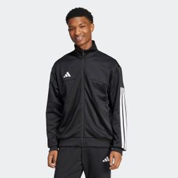 Herren Trainingsjacke "M TIRO TT", schwarz-wei&szlig;, Gr. L, adidas Sportswear, Obermaterial: 70% Polyester, 30% Baumwolle, Jacken