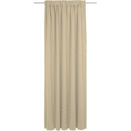 Vorhang Adam, B:142cm H:245cm, beige, Jacquard, Baumwolle, Wohnzimmer, Gardinen, "Uni Collection light", aus 100% Bio-Baumwolle
