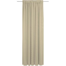 Vorhang Adam, B:142cm H:175cm, beige, Jacquard, Baumwolle, Wohnzimmer, Gardinen, "Uni Collection light", aus 100% Bio-Baumwolle